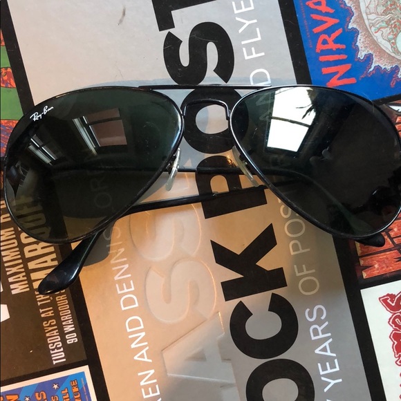 Ray-Ban | Accessories | Authentic Black Large Ray Ban Aviator ...